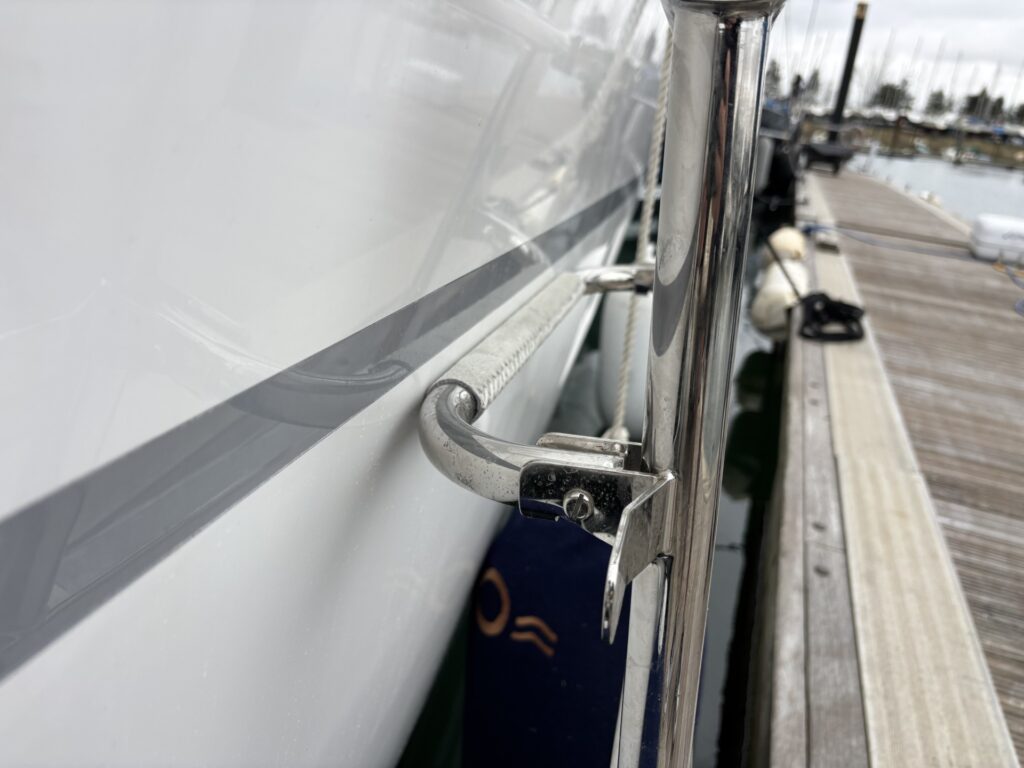 Oyster 745 Boarding Ladder – dolphinsails